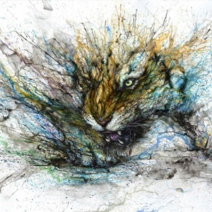 Crouching Tiger by Hua Tunan Editioned artwork | Art Collectorz
