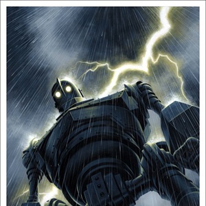 The Iron Giant (Rain) by Jason Edmiston Editioned artwork | Art Collectorz