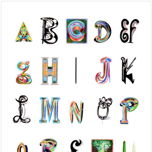 Alphabet With Monogram (First Edition) by Ed Fella Editioned artwork ...