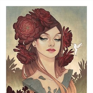 Black Rosed Beauty by Glenn Arthur Editioned artwork | Art Collectorz