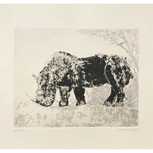 Rhinoceros by Sam3 Editioned artwork | Art Collectorz
