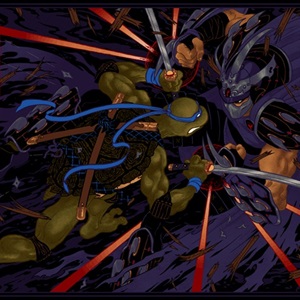 Leo vs Shredder by Peter Diamond Editioned artwork | Art Collectorz