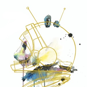 Space Panda (Gold) by Lora Zombie Editioned artwork | Art Collectorz