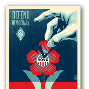 Defend Democracy by Shepard Fairey Editioned artwork | Art Collectorz
