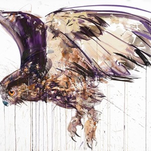 Flying Owl (XL) by Dave White Editioned artwork | Art Collectorz
