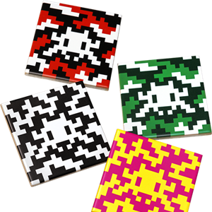 Camo Space Tiles by Space Invader Editioned artwork | Art Collectorz