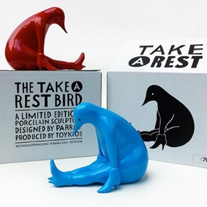 Take A Rest Birds (Blue) by Parra Editioned artwork | Art Collectorz