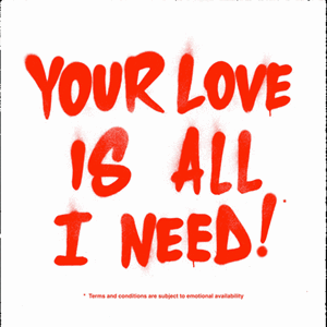 Your Love Is All I Need (Red) by Mr Brainwash Editioned artwork | Art Collectorz