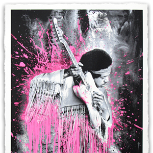 Jimi (Pink) by Mr Brainwash Editioned artwork | Art Collectorz