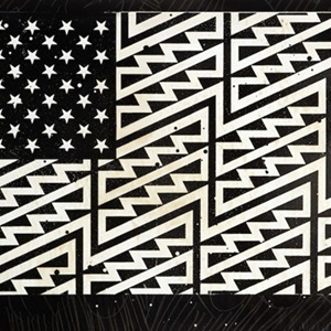 Star Spangled Shadows (Faile Flag) (Black) by Faile Editioned artwork ...